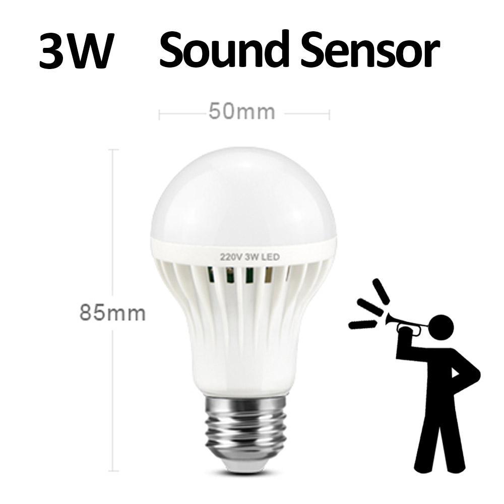 Buy Night Lamp PIR Sensor Light Sound Sensor Bulb Smart Auto On Off ...