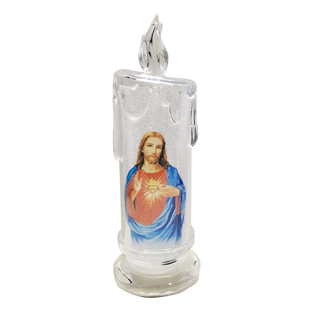 Cheap Jesus Candle Lamp Led Christ Tealight Pillar Light for Home ...