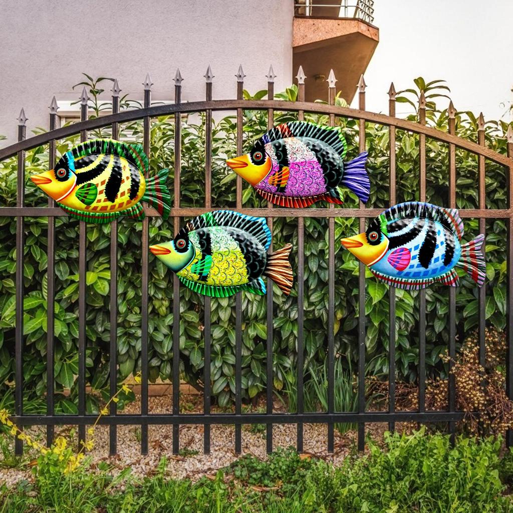 Buy Wall Hanging Metal Fish Wall Decoration Hanging Fish Art Decor For ...