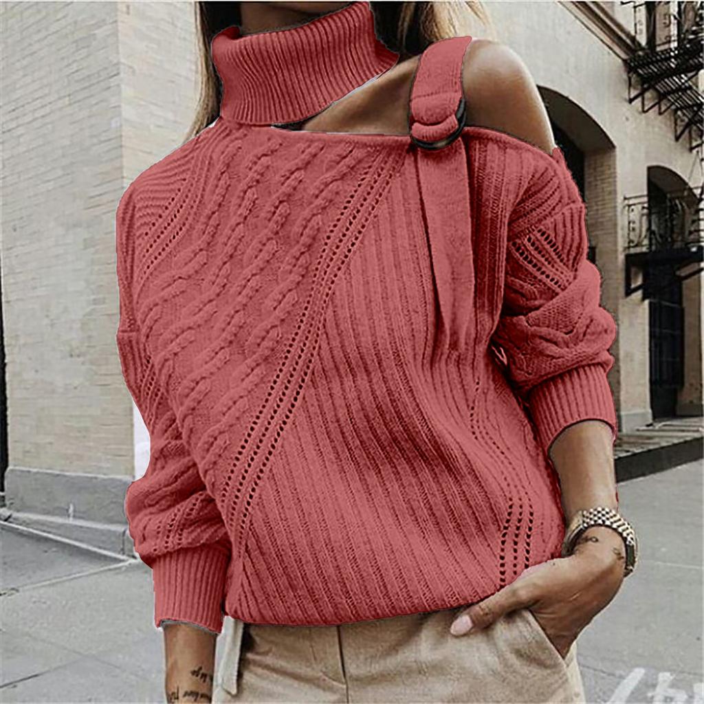 Cheap Women's Autumn And Winter Casual Loose Solid Color Stitching Long ...
