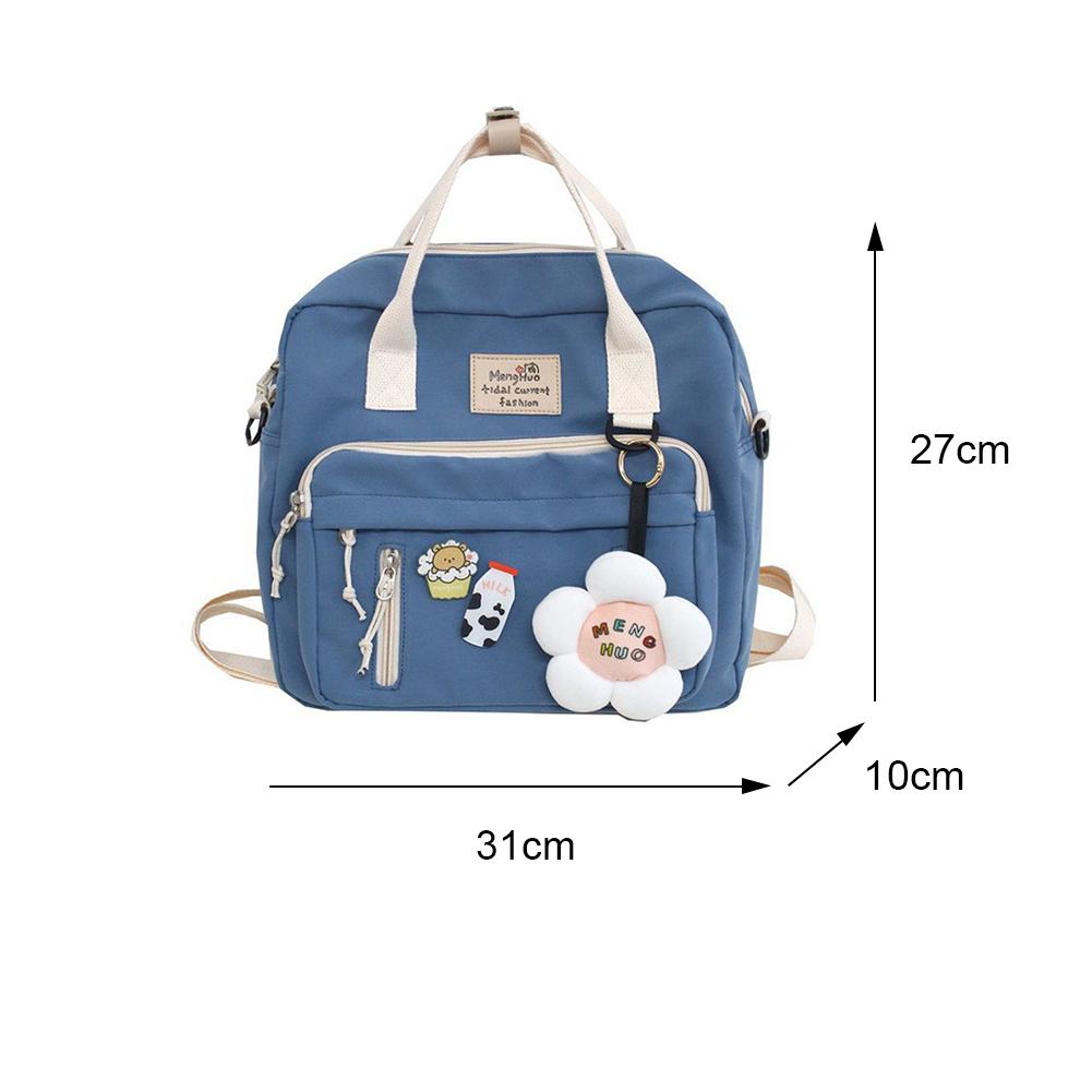 Buy Women Hit Color Messenger Bag Preppy Style School Large Backpack ...