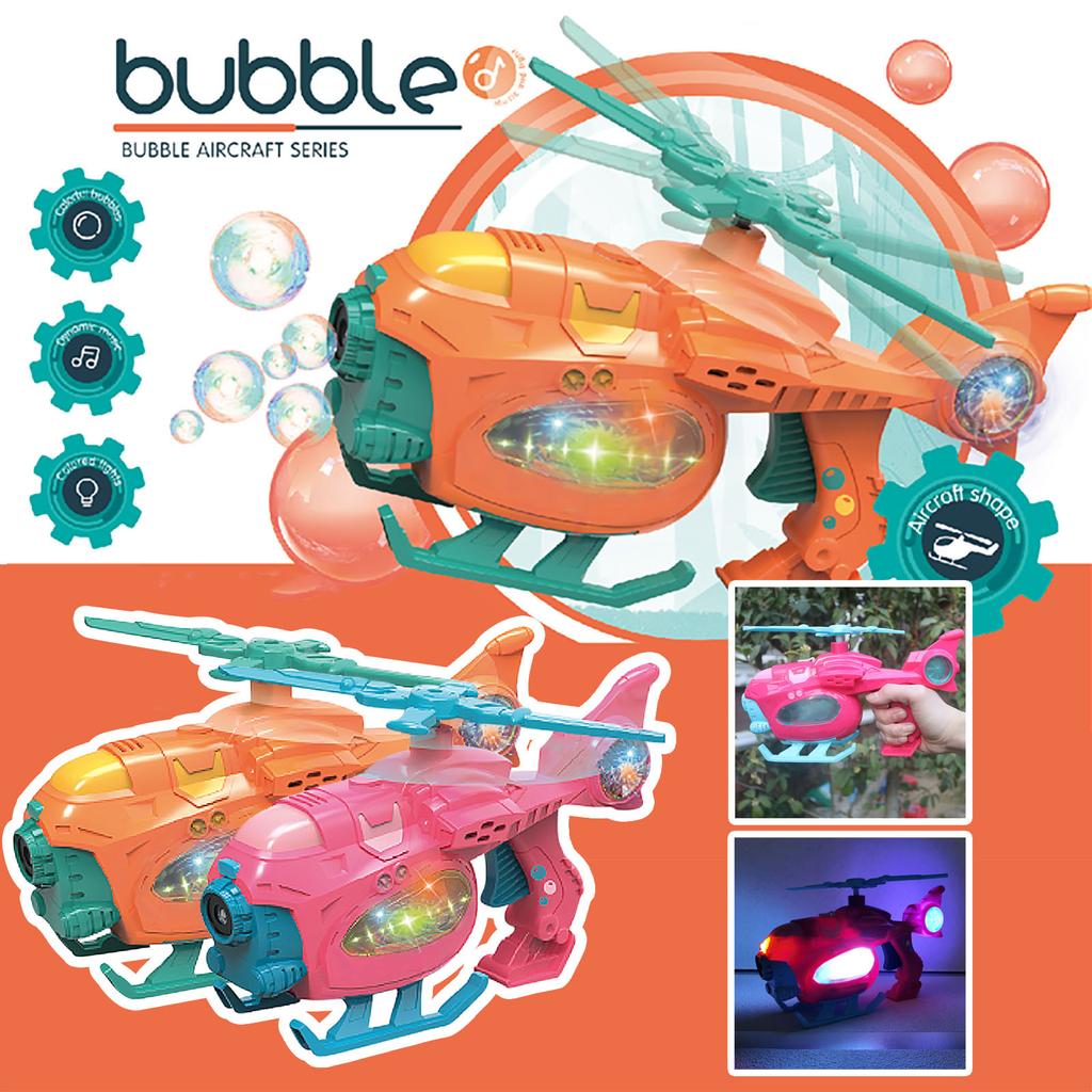 Electric Airplane Bubble Machine Music Lighting Toys Automatic Bubble ...