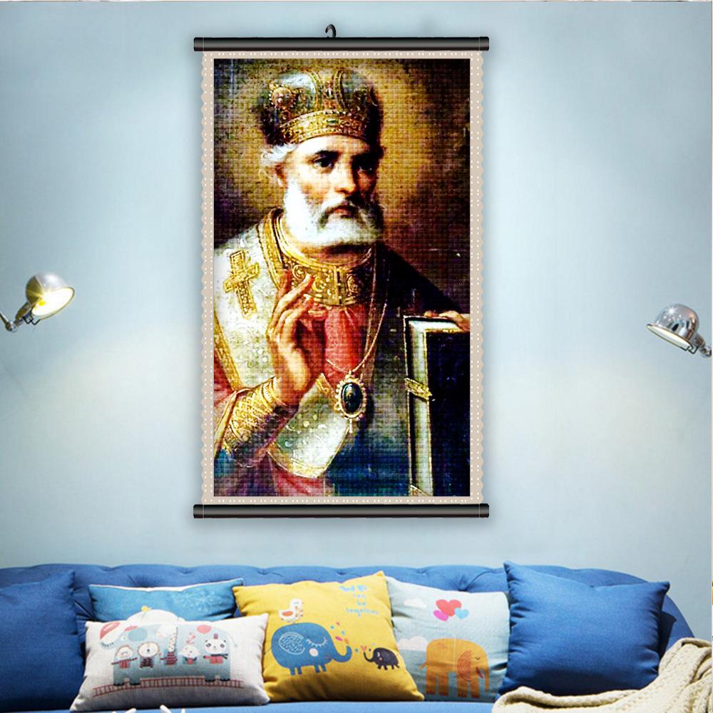 Cheap 5D DIY Frame Diamond Embroidery Pope Diamond Painting Religious ...