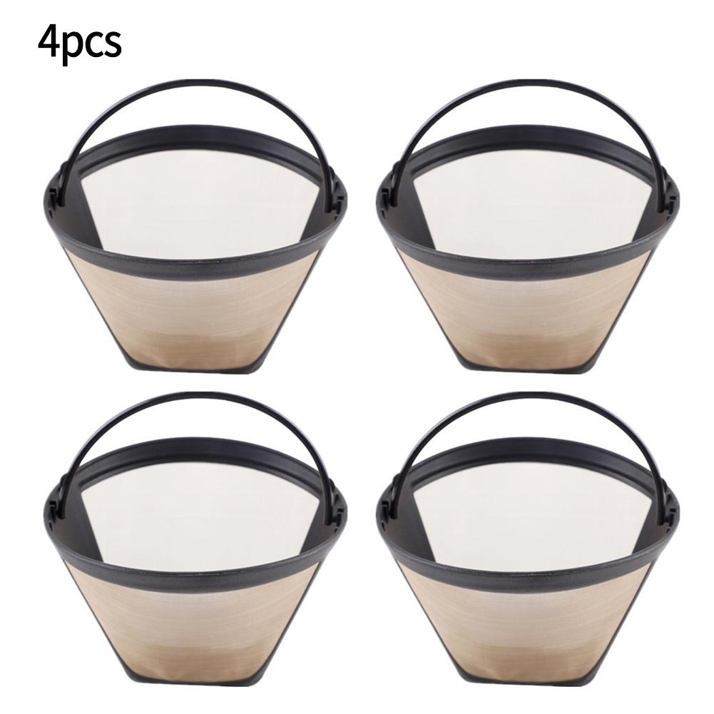 Buy Filter Cup Coffee Funnel Reusable Stainless Steel 4 Pieces at ...