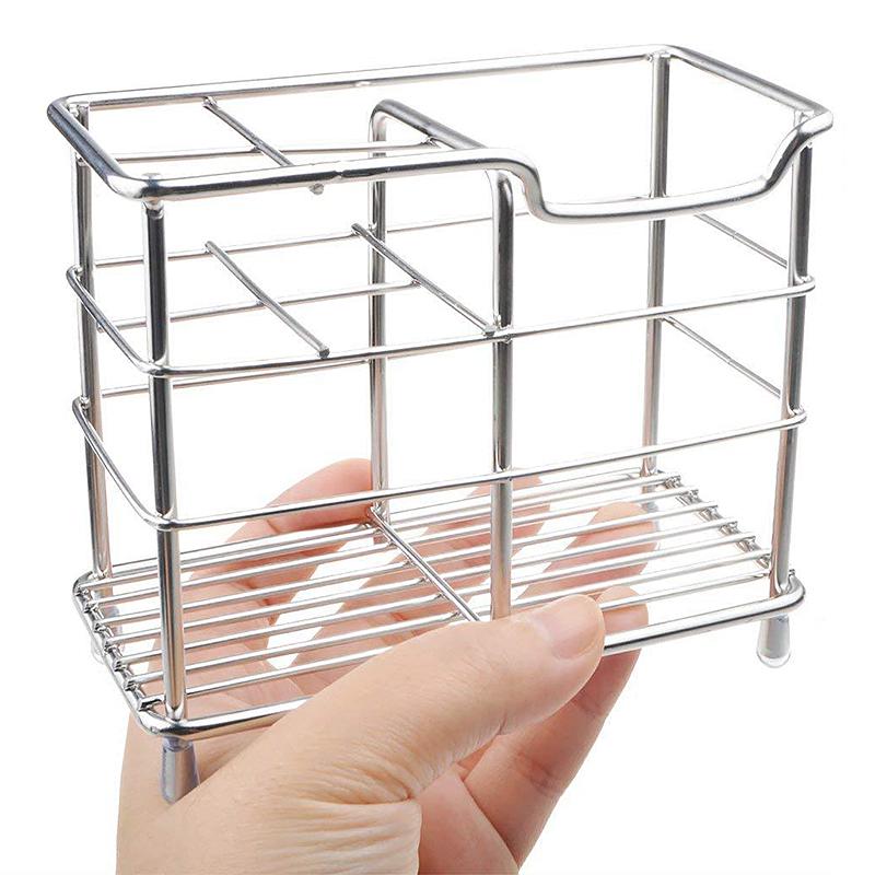 Buy Bathroom Stainless Steel Toothbrush Rack Toothpaste Storage Holder ...