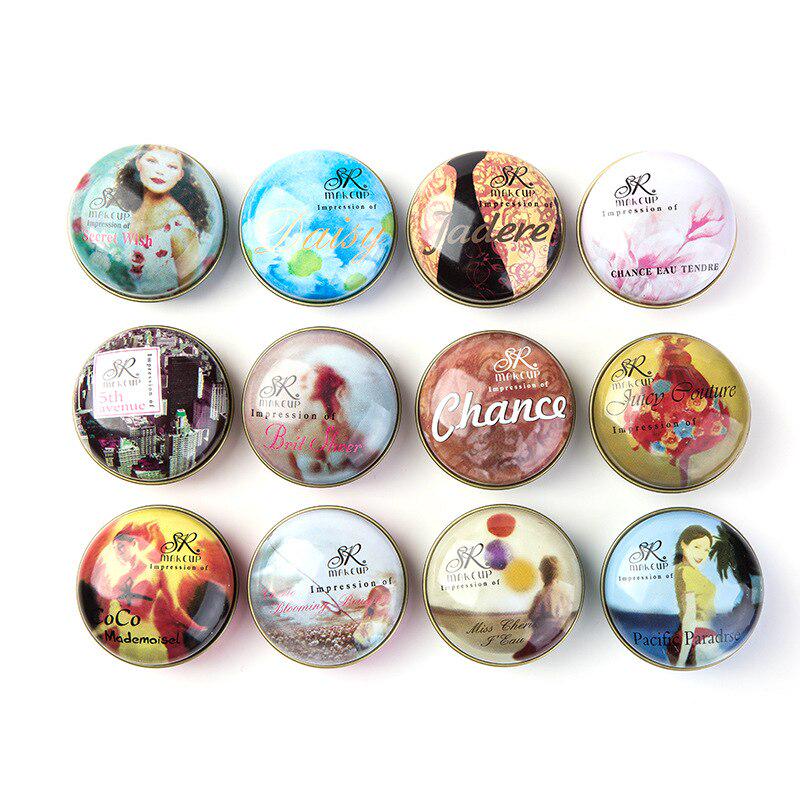 Buy 1PC 20ML Perfume Floral Portable Round Box Solid Perfume Balm Body ...