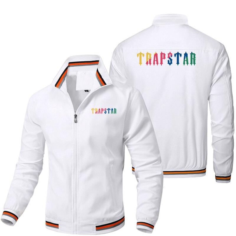 Buy Jacket Spring and Autumn Men's TRAPSTAR Brand Zipper Bike Jacket ...