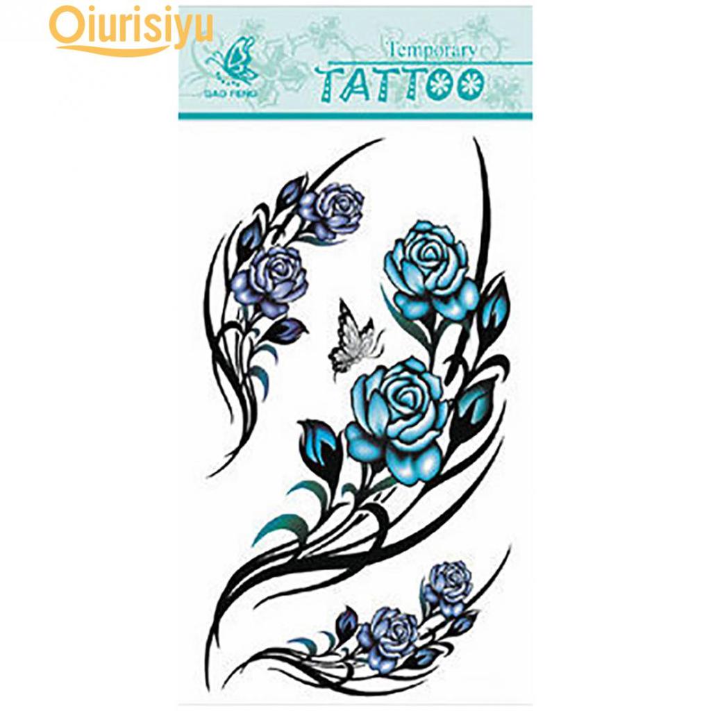 Femei fluture floare braţul picior tatuaj autocolant arta de sănătatea ...