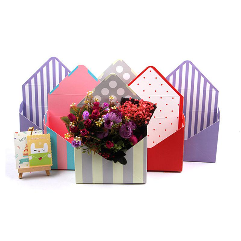 Cheap Envelope Fold Flower Storage Box Wedding Party Decor Polka ...
