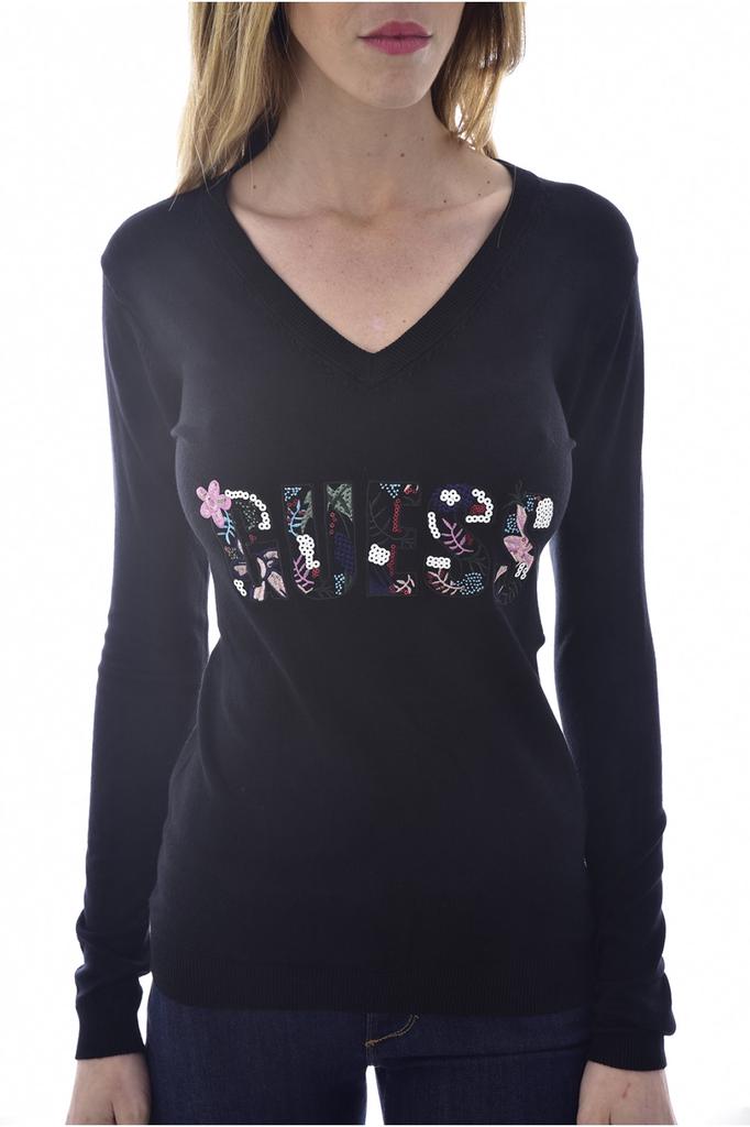 Fine Sweater with Embroidered Logo VERONICA - Woman - Guess Jeans-buy ...
