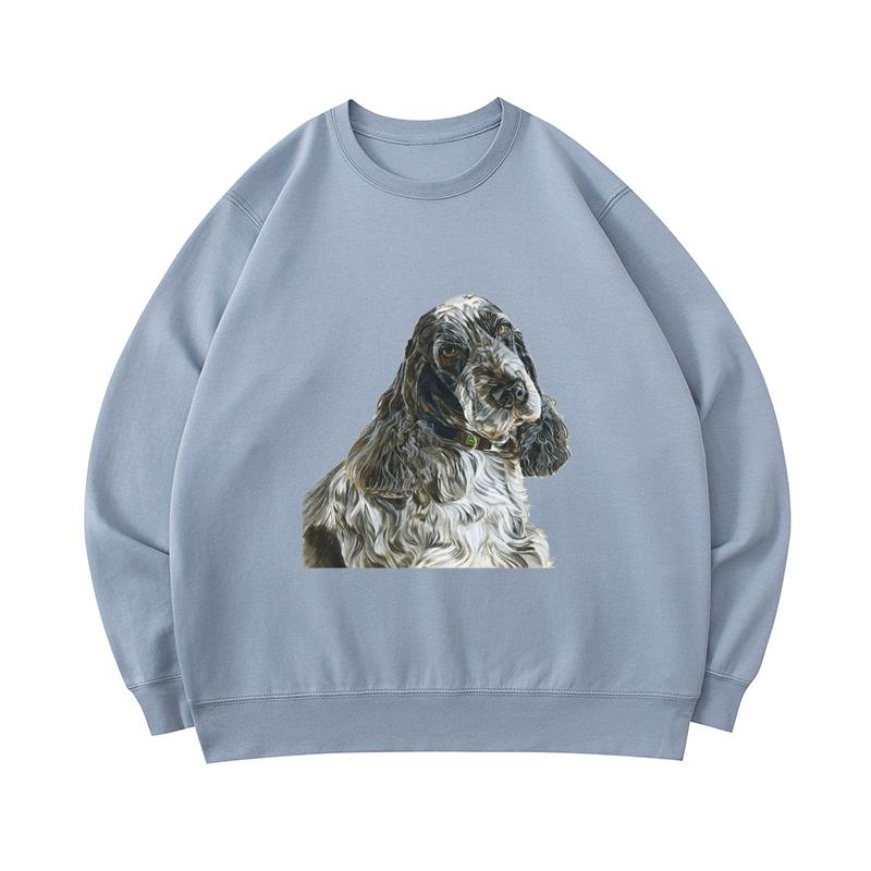 Buy Men's 300 GSM 100% Cotton Sweatshirt English Cocker Spaniel Print ...
