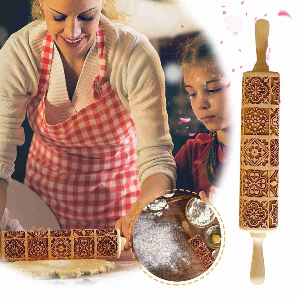 Buy Smart?man Christmas Rolling Pin Engraved Rolling Pin Embossed ...