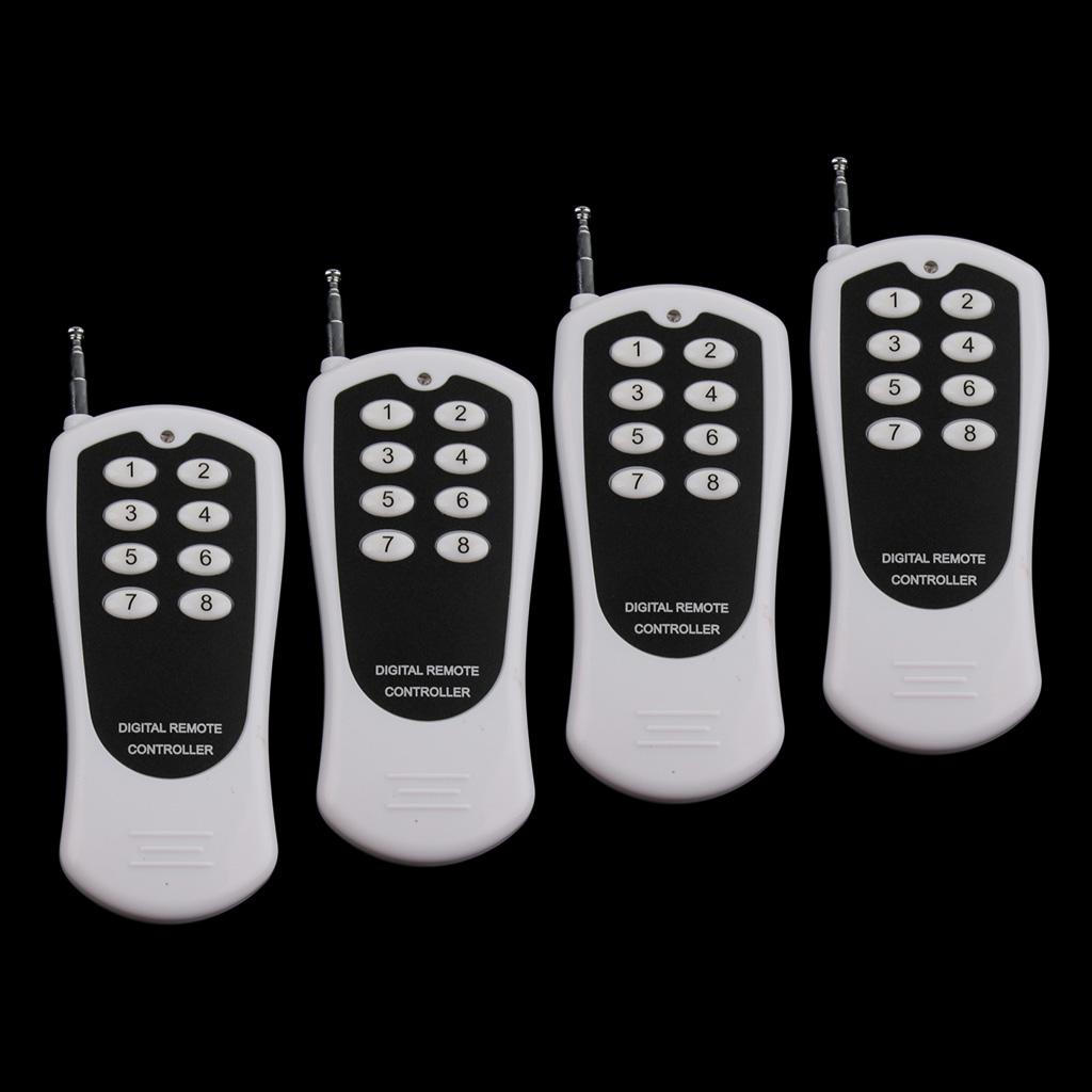 Buy 4x 1000m Long Range 8 Channel 433MHz RF Wireless Remote Control ...