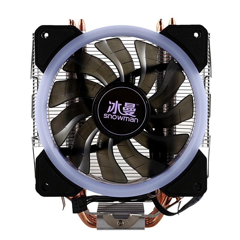 Cheap SNOWMAN LED CPU Cooler Master 5 Direct Contact Heatpipes freeze ...