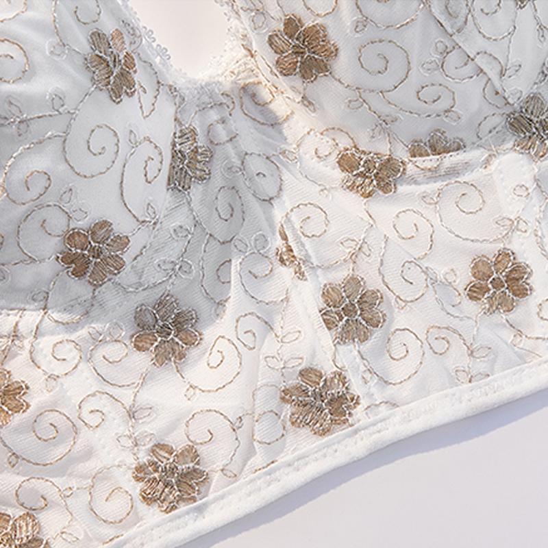 Buy French Embroidery Lace Flowers Underwear Sexy Body Shaping Push Up ...