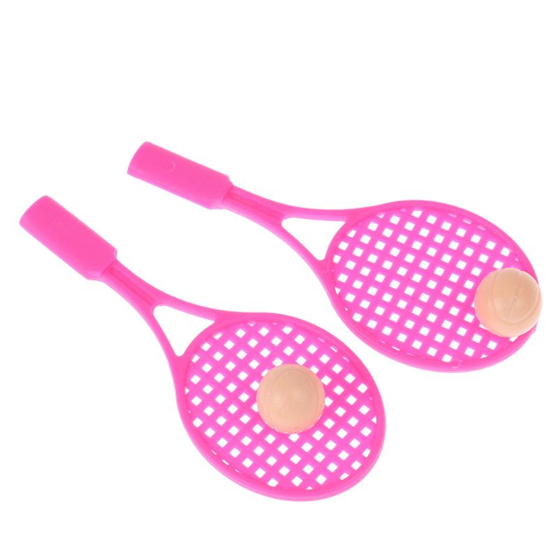 Cheap 4Pcs/Set 1:6/1:12 Dollhouse Miniature Tennis Racket+Ball Doll ...