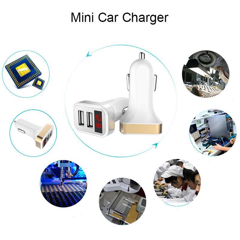 Buy Universal Car Charger Mini Dual 2 USB Port Automatic Auto Fast ...