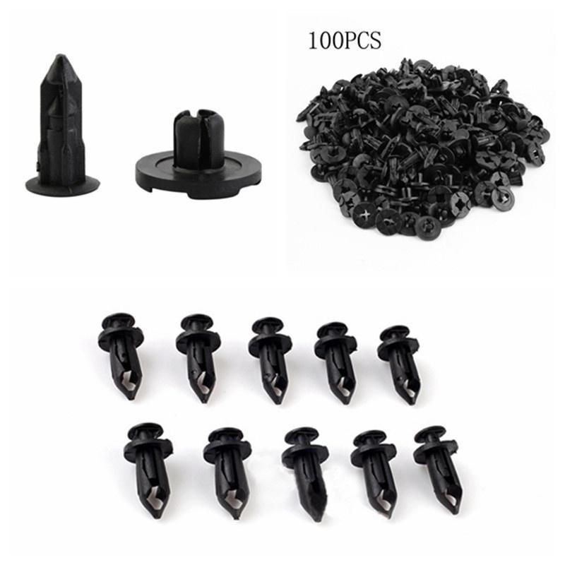 100 Pcs 8Mm Plastic Car Rivets Panel Clip Screw Fastener uygun fiyatlı ...