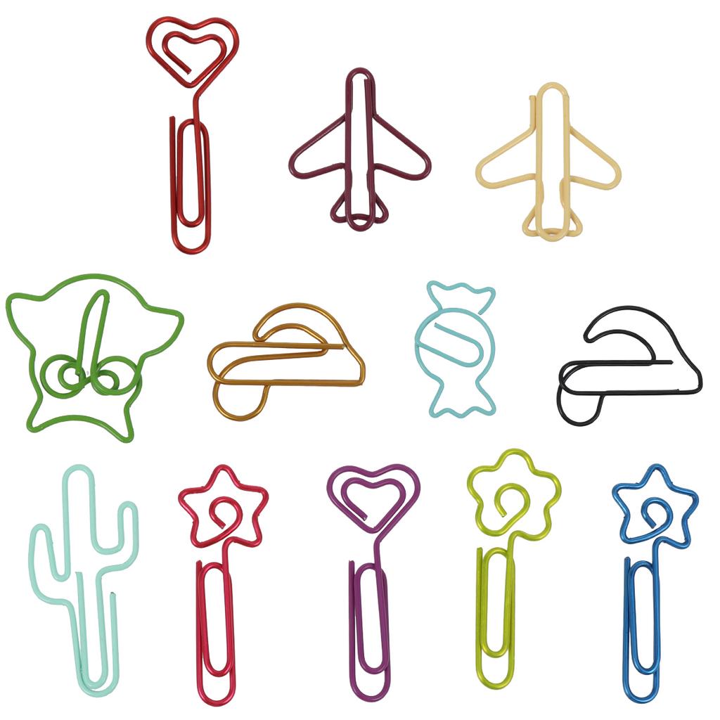 Buy 40-Piece Metal Paper Clips Bookmark Note Mark Card Clamps for ...