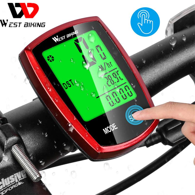 WEST BIKING Bike Mini Computer Wireless Odometer Cycling Measurable Stopwatch Waterproof MTB ...
