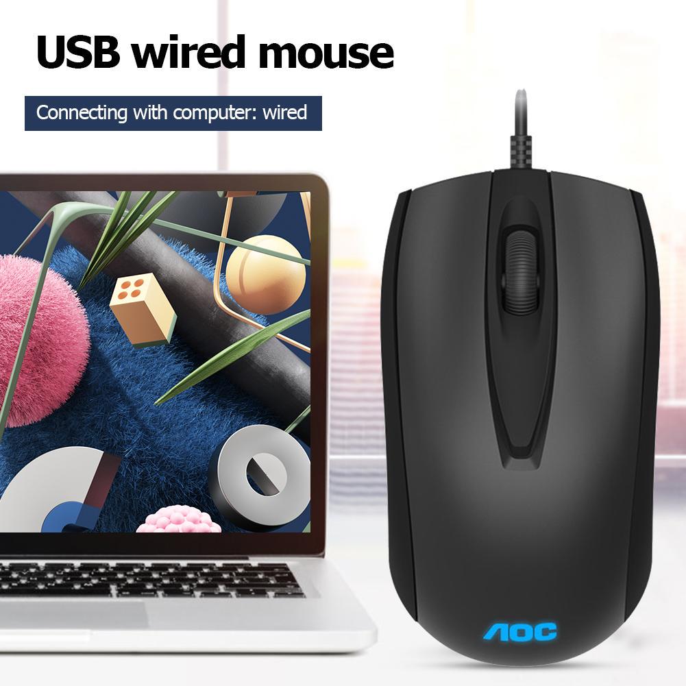 Buy AOC MS120 USB Wired Optical 3 Buttons 3 Gear 2400DPI Ergonomic ...
