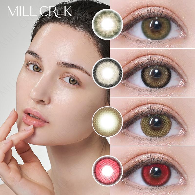 Buy MILL CREEK 1 Pair Color Colored Lenses for Eyes Fashion Natural ...