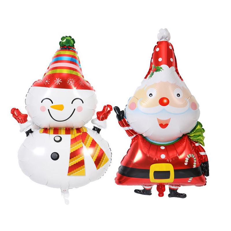 Noel Dekorasyon Atmosfer Düzenleme Sevimli Karikatür Kardan Adam Santa Folyo Balon Sağlar uygun ...