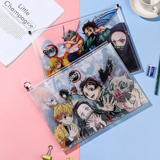 Buy RiRiShengCai Stationery Pouch Anime Demon Slayer Printing Large ...