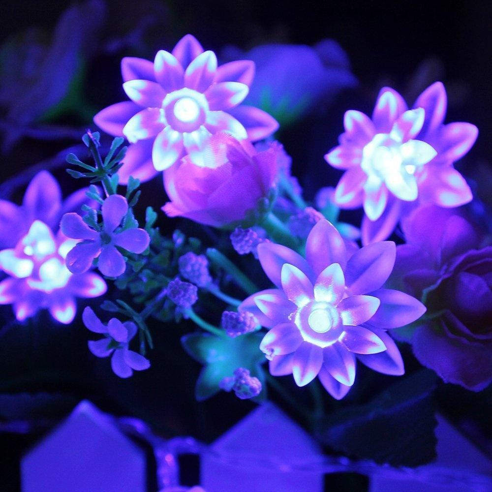 Double-layer Lotus Flower Waterproof Light Outdoor String Lights ...