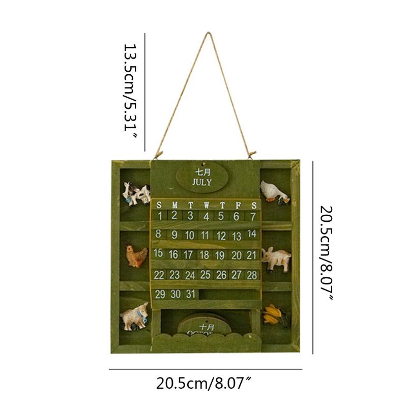 Buy Wall Mount Calendar Flip Perpetual Calendar Wooden Calendar Office ...