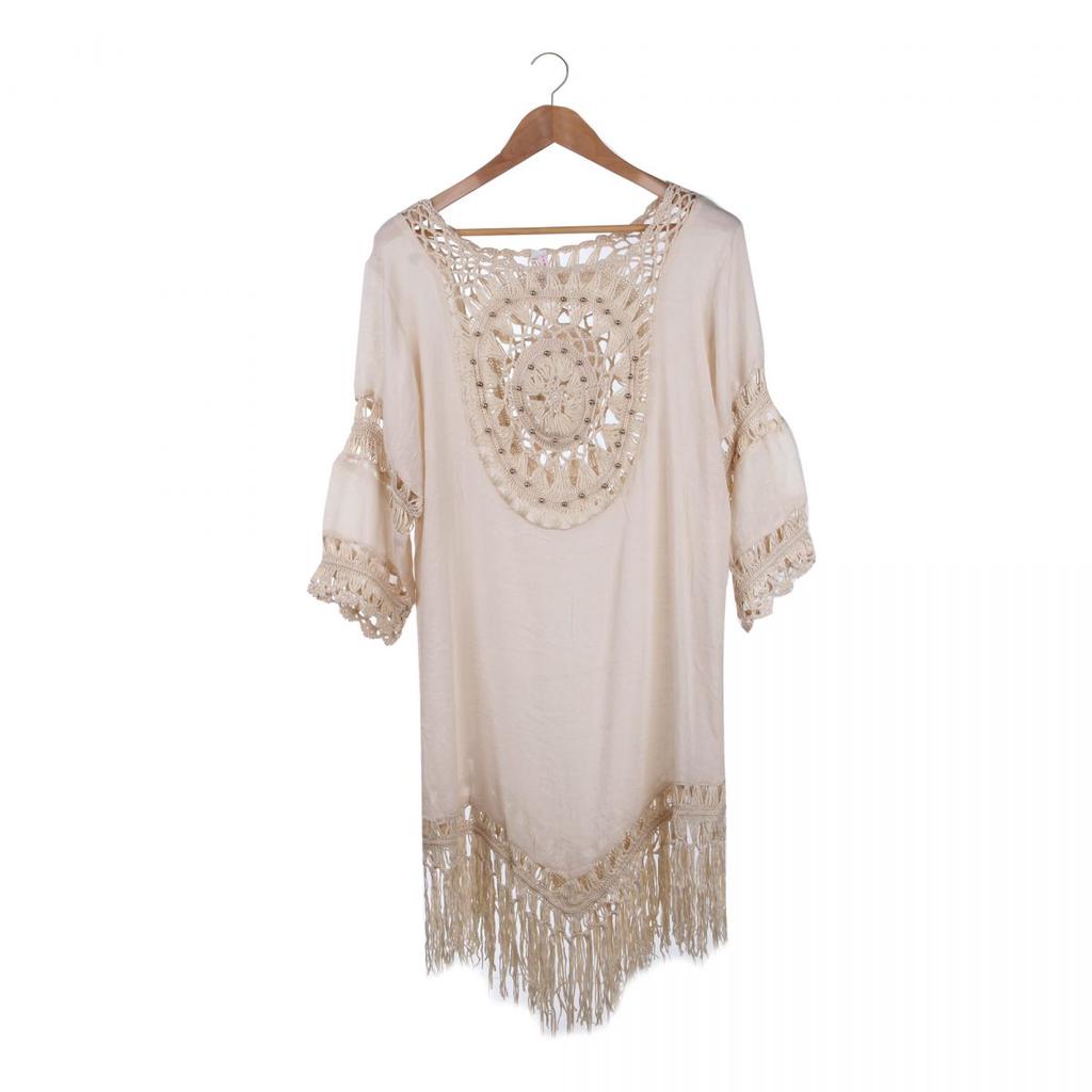 Buy Long-sleeved Tunic Top with Silver Pearls Women CARE OF YOU at ...