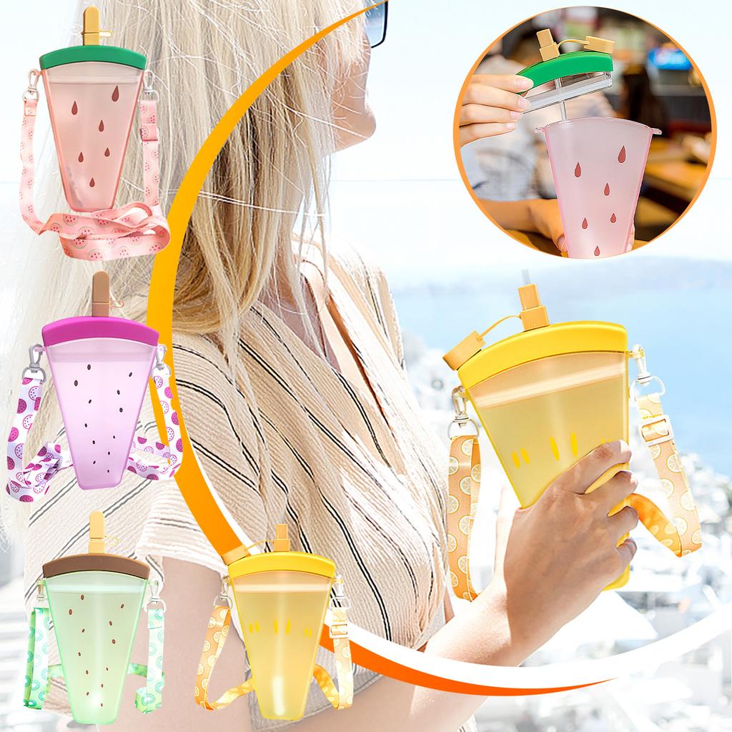 Buy Cute Popsicle Water Cup Fruit Water Cup Portable Plastic Water Cup ...
