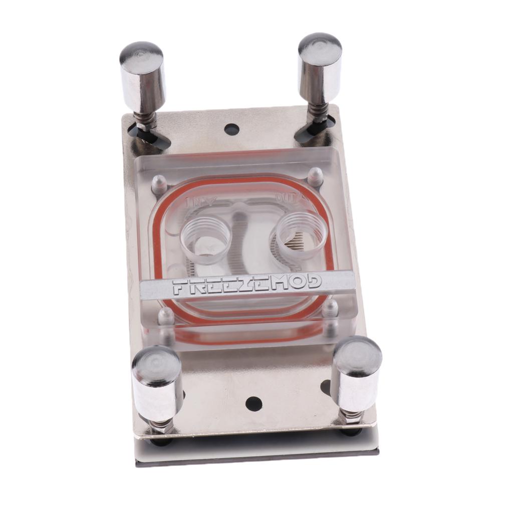 Buy Acrylic-PC CPU Water Cooling Block Waterblock Copper Base Cool ...