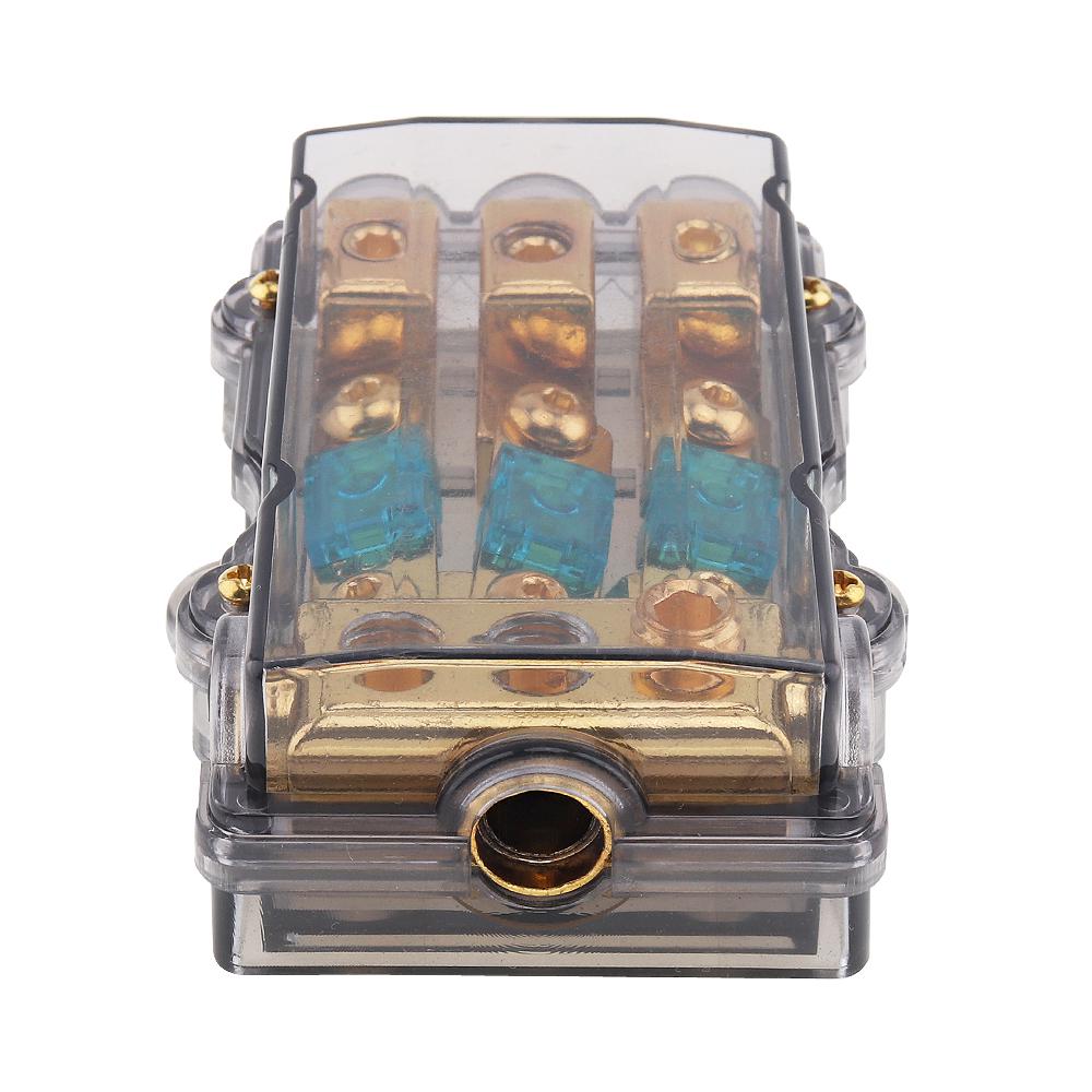 Buy 12V 60A 1 In 2 Ways Copper Plated Car Stereo Audio Power Fuse ...
