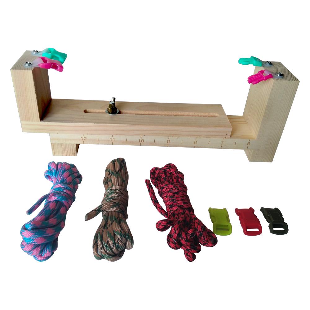 Buy DIY jig solid wood paracord bracelet maker knitting tool Knot ...