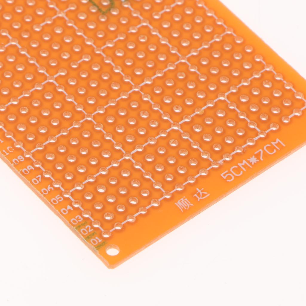 5x7cm Universal Double Side PCB Board Breadboard Prototype Tinned 10pcs ...