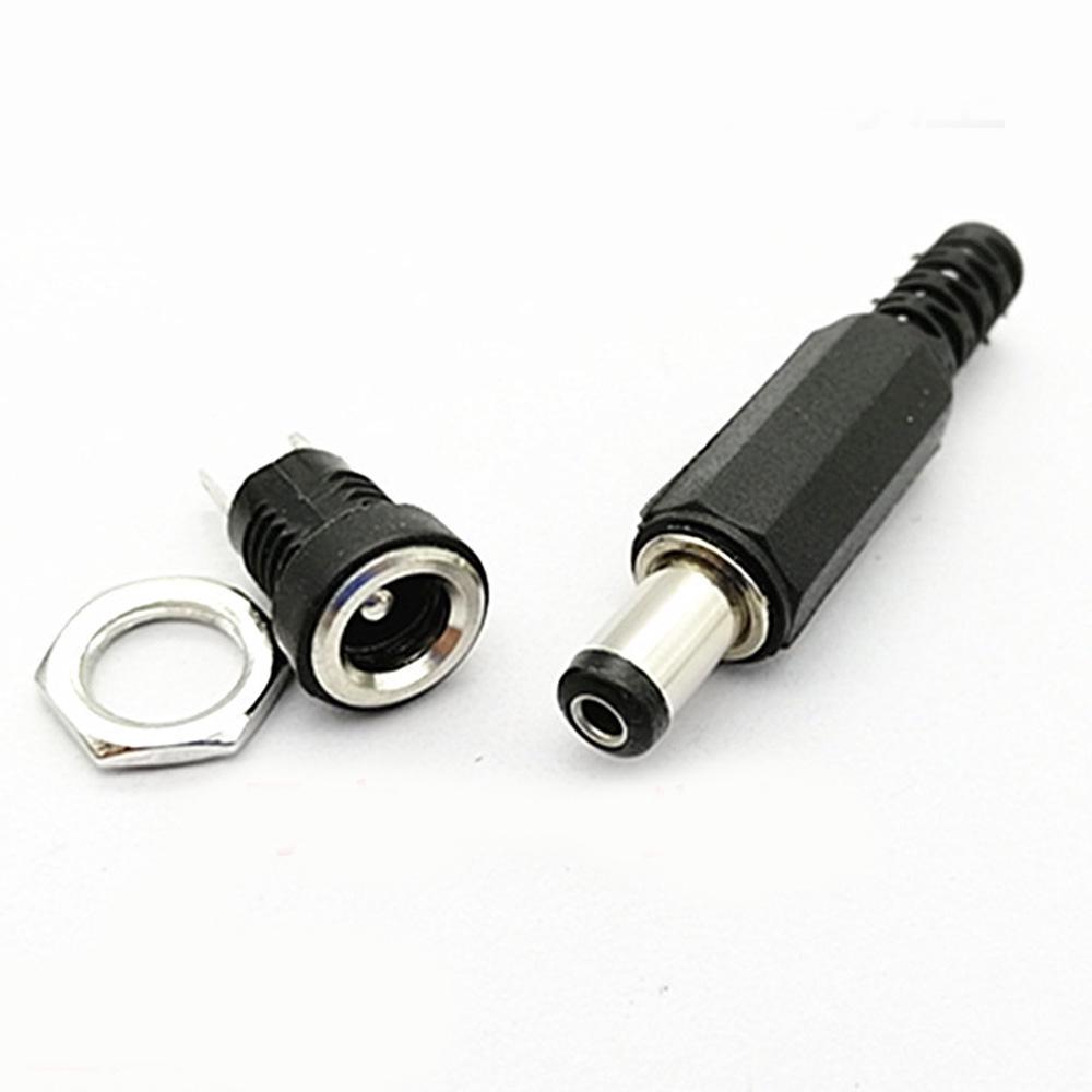 11PCS Male Female Socket Panel Mount Barrel Jack Plug DC 5V Power ...