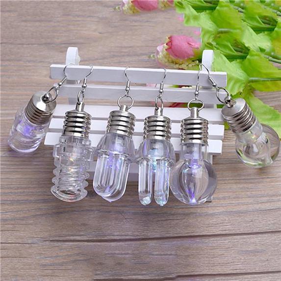 Buy Fashion Personality Light Bulb Round Earring Colorful Earring U ...