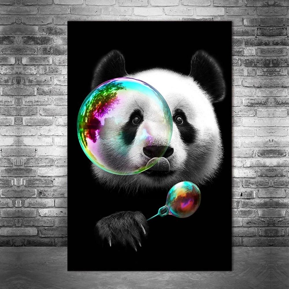 Buy Lovely Panda Canvas Art Posters And Prints Animals Canvas Paintings ...