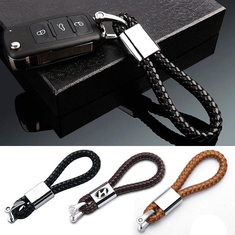 Buy 1PC Kia Braided Rope Keychain Key Pendant Hyundai Emblem Car ...