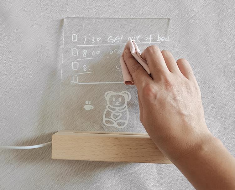 Buy Ins Style Acrylic Luminous Writing Board LED Light Rewritable ...