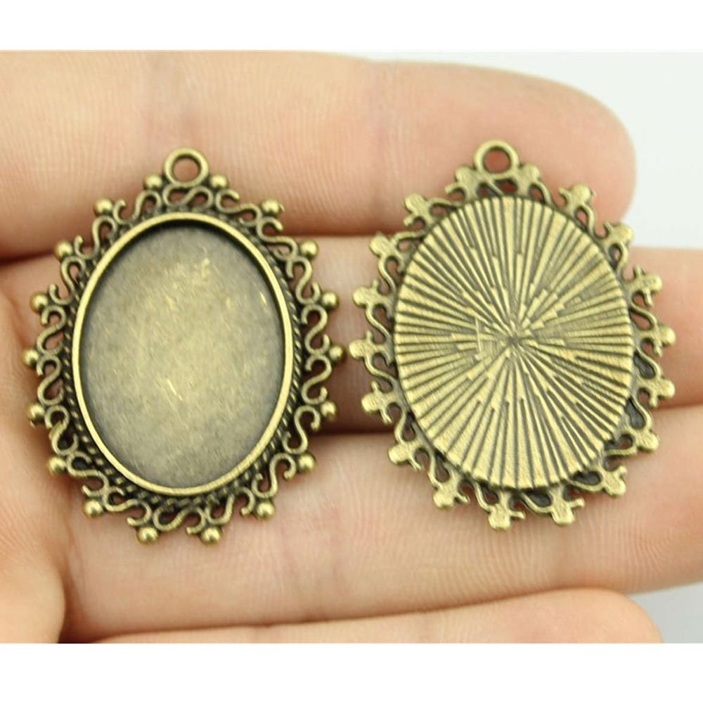 Kaufe 5pcs 18x25mm Inner Size Vintage Antique Bronze Antique Silver ...