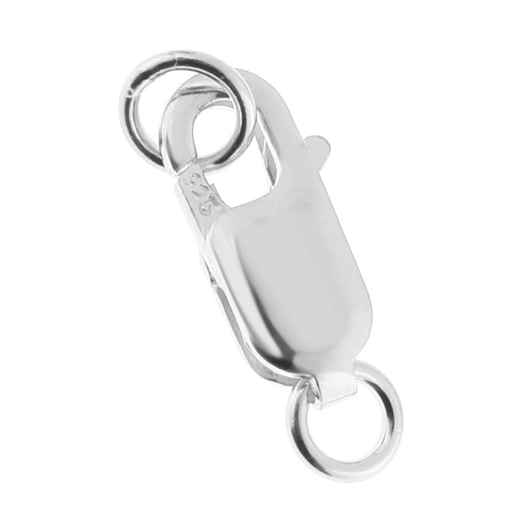 Buy 925 Sterling Lobster Clasp Split Ring DIY Jewelry Art Craft Silver ...