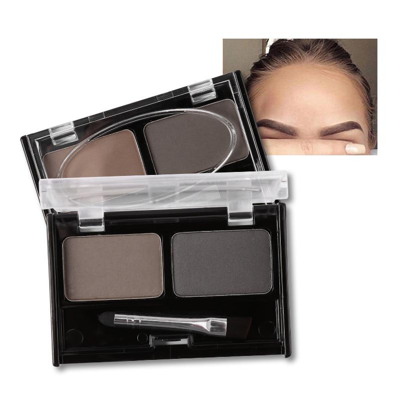 Eyeshadow Cake Makeup 2 Color Waterproof Eyebrow Powder Eye Brow ...
