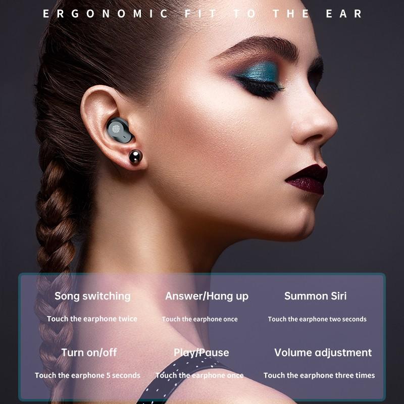 Buy M5 Tws Wireless Headphones 3500mAh Handsfree Bluetooth Headset ...