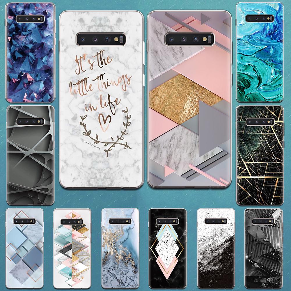 Luxury Marbled Soft Phone Case for Samsung Galaxy S10 Plus Cases S10lite S10e Back Bags Cover ...