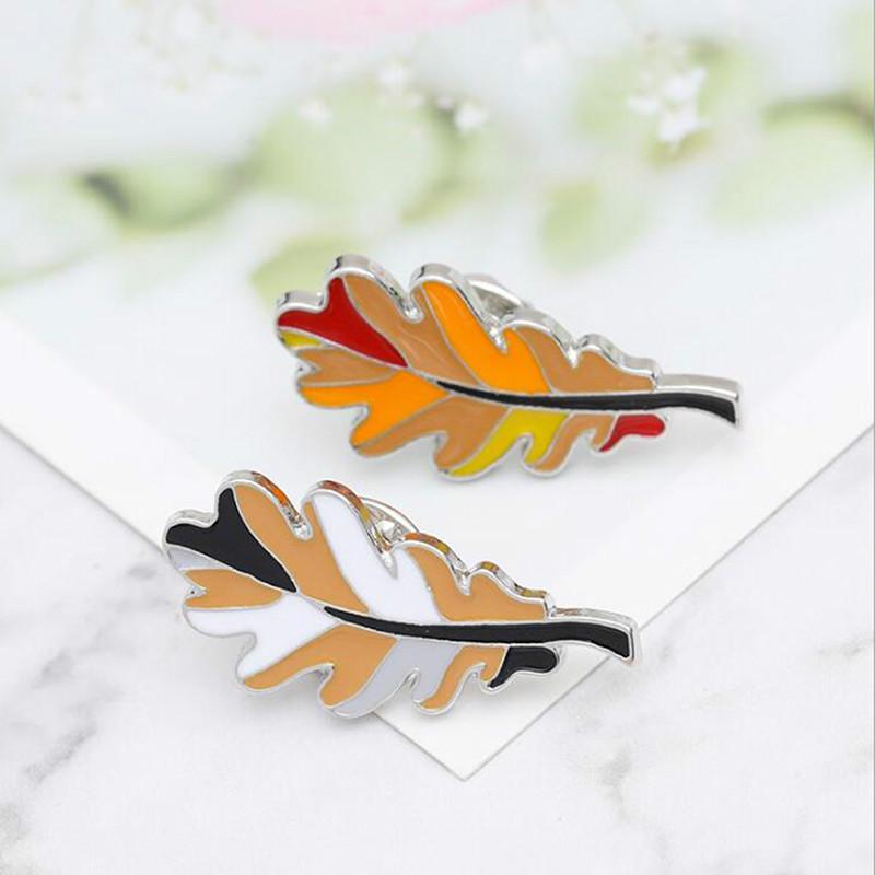 Buy Lrregular Leaves Pins Leaf Hydrangea Brooches Cartoon Maple Leaf ...