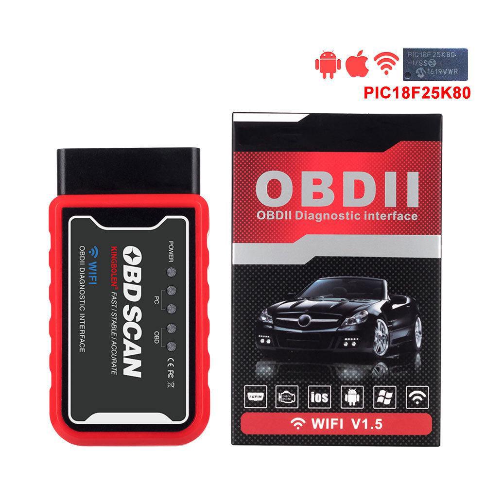 Buy Car OBD2 Scanner ELM327 V1.5 WIFI PIC18F25K80 Chip For Android/IOS Diagnostic Tool PK ELM ...