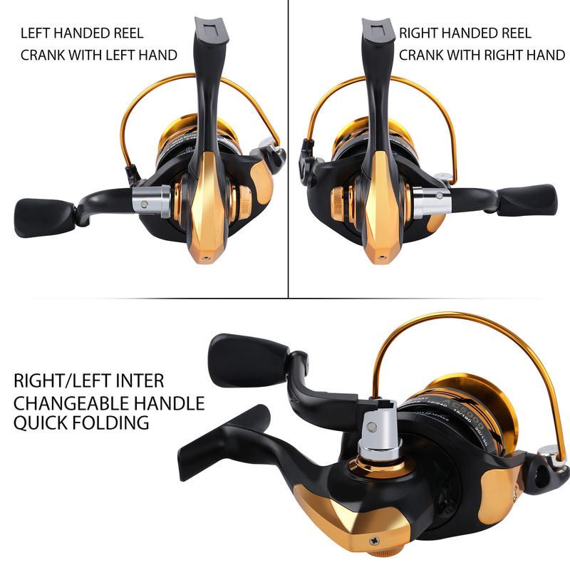 Buy Spinning Fishing Reel Portable Right Handle and Left Handle ...