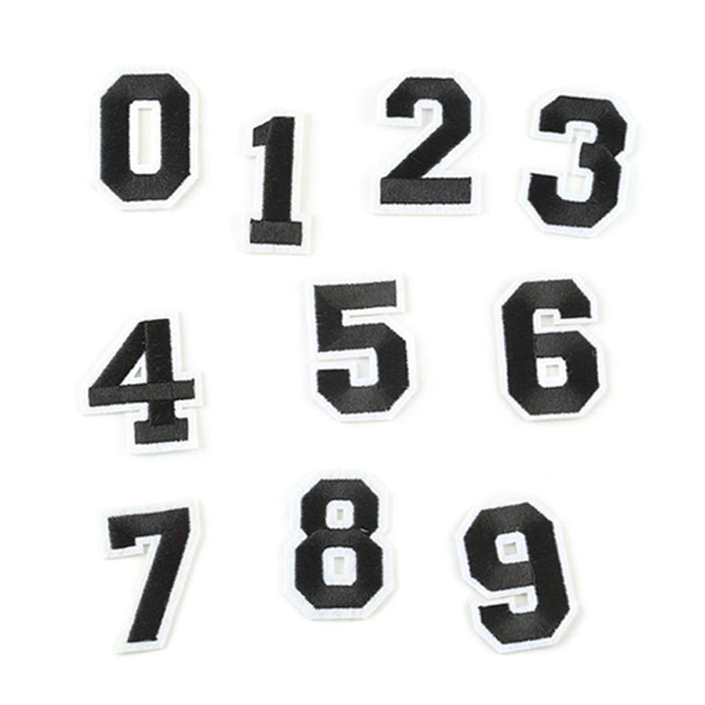 Sewing 0 to 9 Numbers Applique Numbers Patch Numbers Iron on Patch Set ...